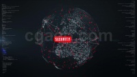 地球世界网络信息通信安全技术科技公司开场logo标志 Digital Globe
