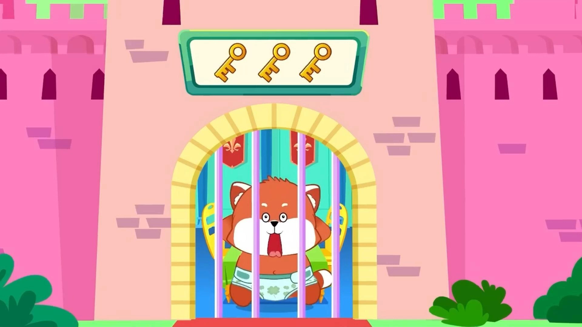 儿童动画:城堡大冒险:小熊被困,小伙伴们来救援