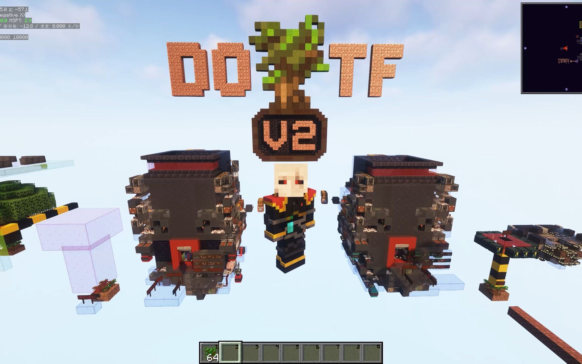 【Minecraft】单区块深色橡木炸树场V2——补充说明视频_我的世界_...