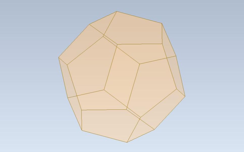 inventor正十二面体建模(曲面