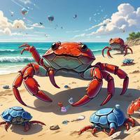 海滩渔趣