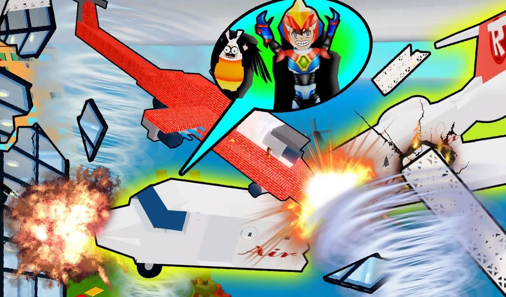 两架飞机相撞,螺旋桨都撞没了还能飞!Roblox全新自然灾害模拟器~