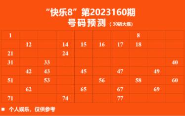 “快乐8”第160期号码预测,上期31中10,本期赌的成分有点多