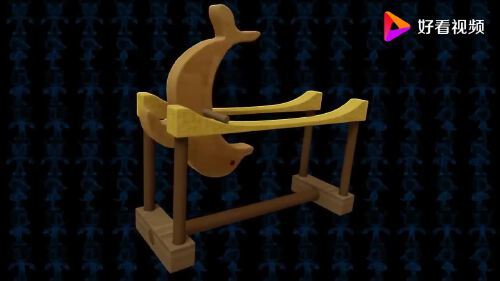海豚木玩具3D设计,巧妙机械结构令人惊叹