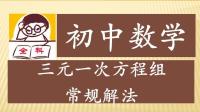 解方程详解: 代入消元法, 三元一次方程组的常规武器