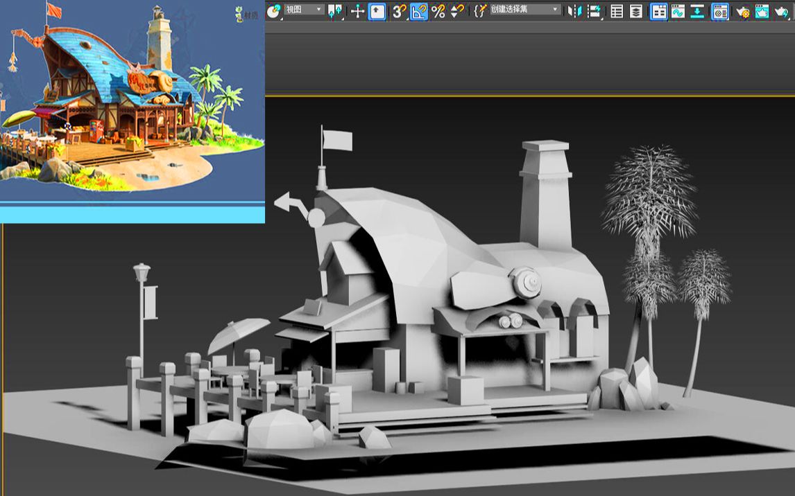 【3DMAX场景建模】3DMAX新手小白场景建模教程,3dmax场景建模...