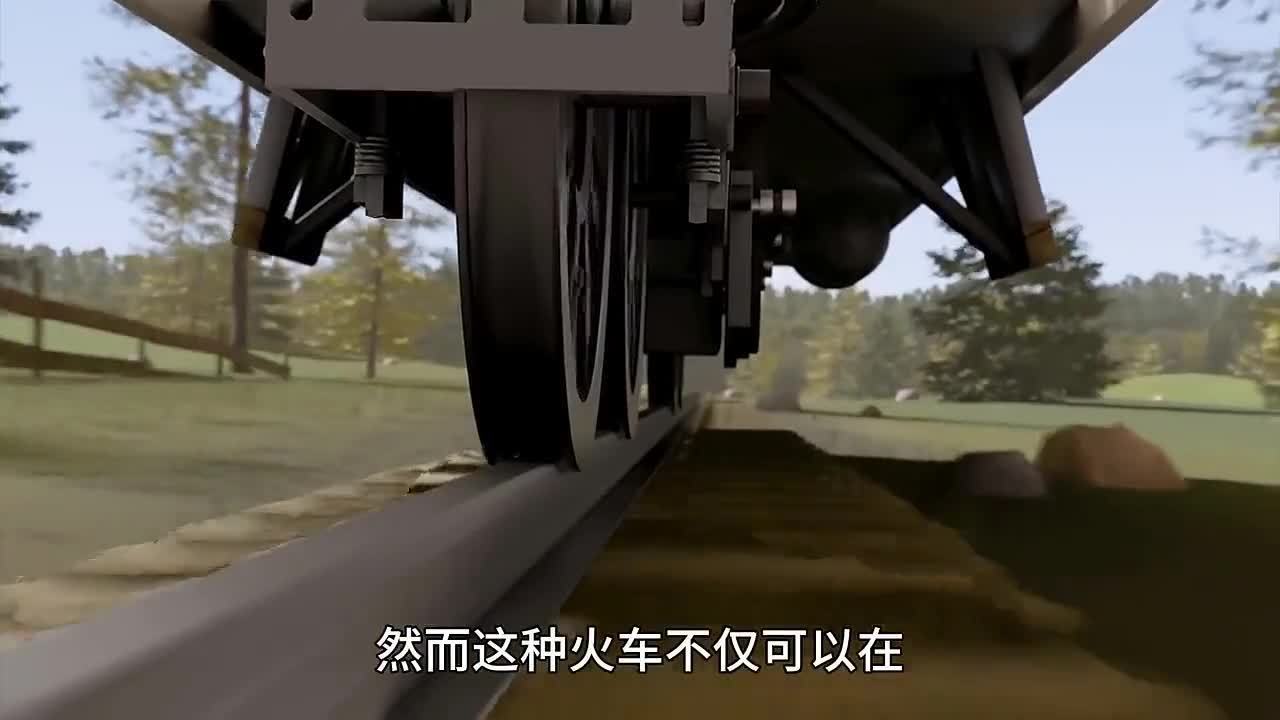 ...单轨火车的自我平衡秘密,打破物理定律的存在! #单轨火车 #机械原理