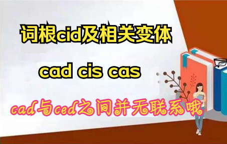 探讨词根cid,及其相关变体cas cad cis