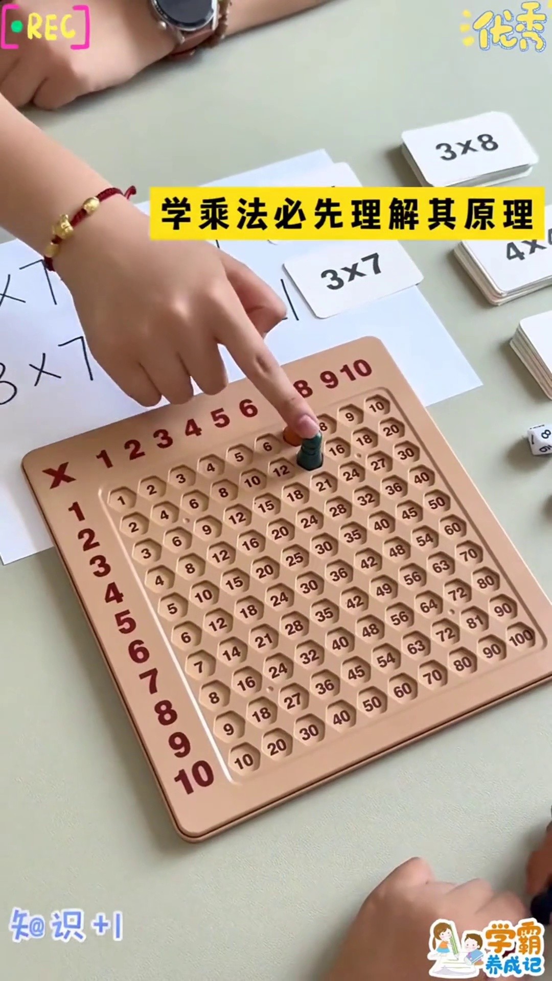一升二的家长,要提前给孩子准备这个#乘法口诀表边玩边学,记忆更牢固...