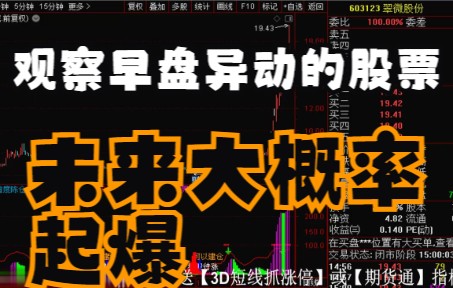 【狙击主力早盘选股】引起股票上涨的条件有很多,可以根据消息面...