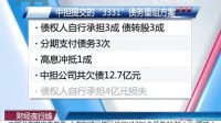 中担债权人提出新债务重组方案[财经夜行线]