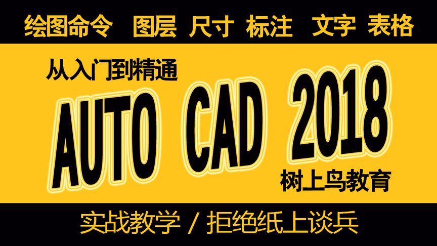 1-01 CAD 2018 工作界面的认识—树上鸟教育