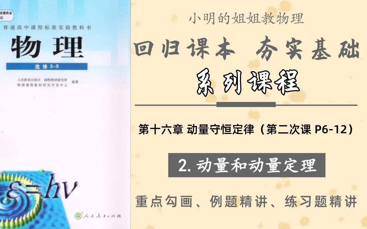 【回归课本·动量守恒定律2】动量和动量定理(6-12页)|高中物理人教...