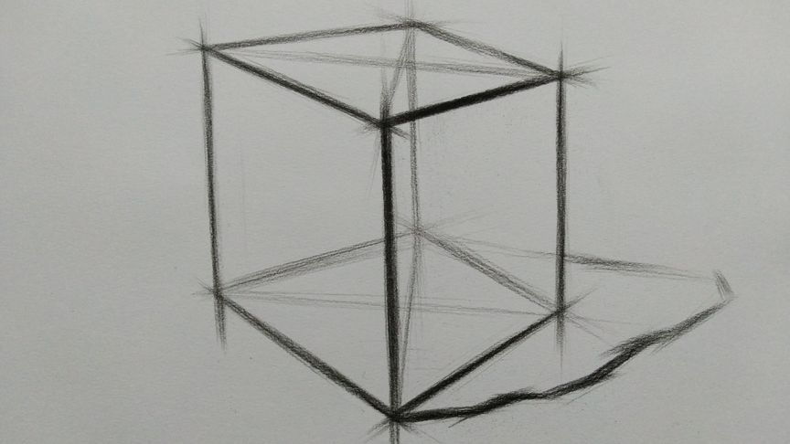 几何体系列,正方体素描结构