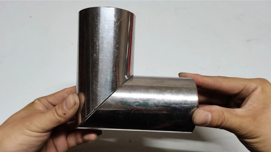 圆管如何切45度角,这方法标准简单,真是太实用了!