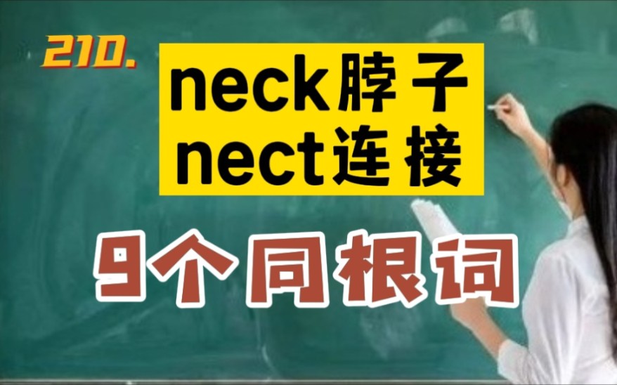 210.由简单词neck助记9个高级词汇