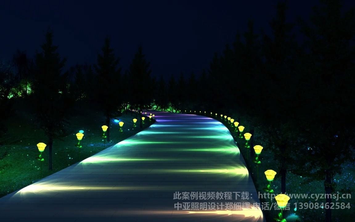 AE亮化动画设计培训/LED景观照明亮化灯光工程设计/中亚照明设计...