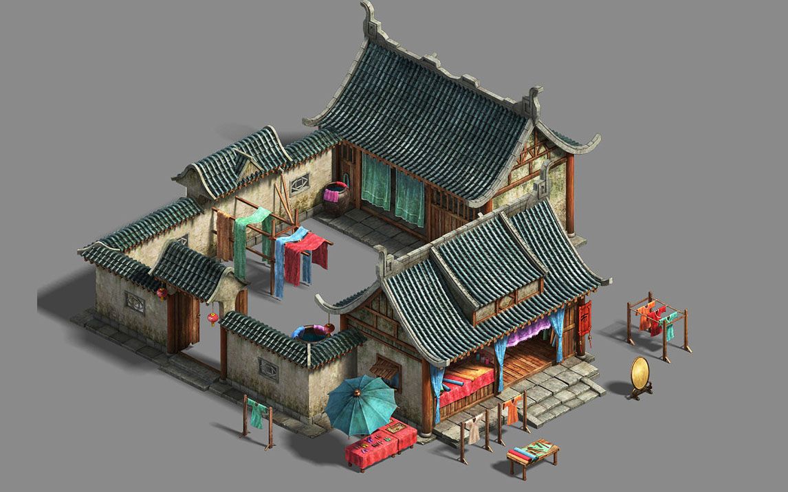 【3Dmax建模】古风建筑“四合院”房子制作,0基础入门教程