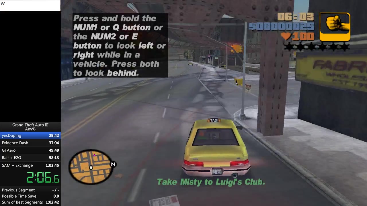 【GTA3】最快通关 Any% 世界纪录 1小时03分30秒