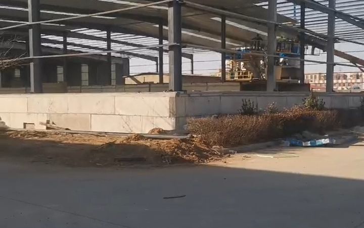 钢结构 轻质隔墙板施工现场 厂房内外隔墙