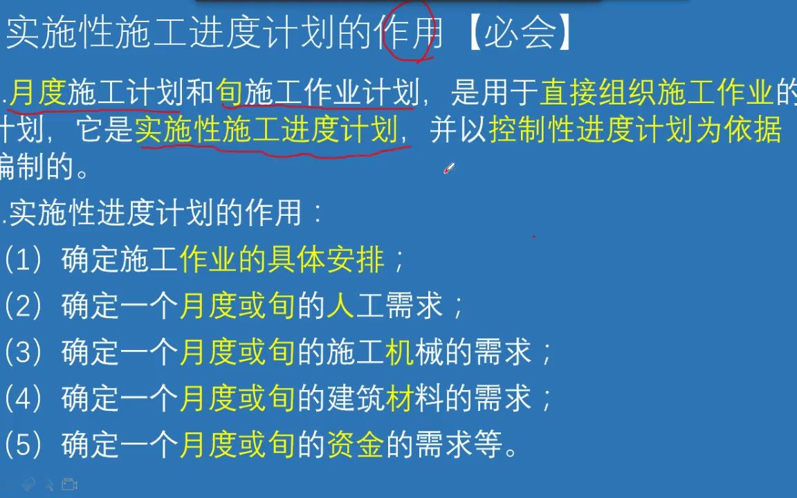 施工进度计划的类型及作用3