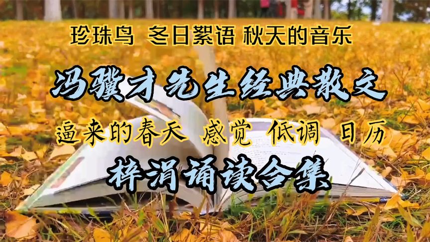 冯骥才先生经典散文7篇,冬日絮语,珍珠鸟等,梓涓诵读合集