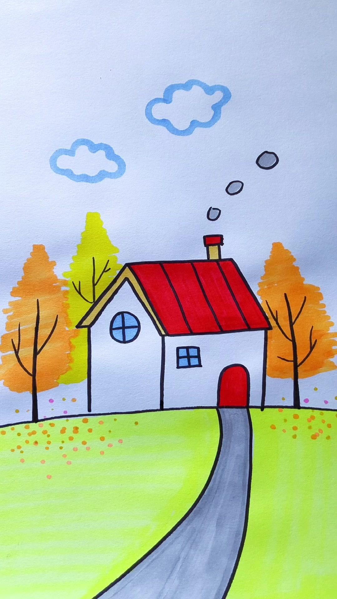 简笔画秋天儿童简笔画教程