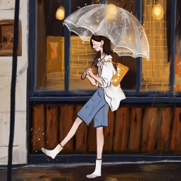 折棠听雨 
