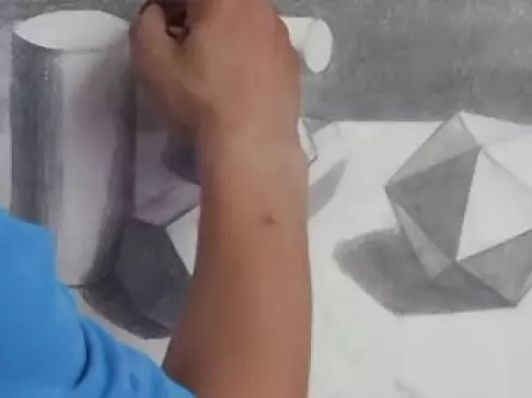 素描几何形体组合6