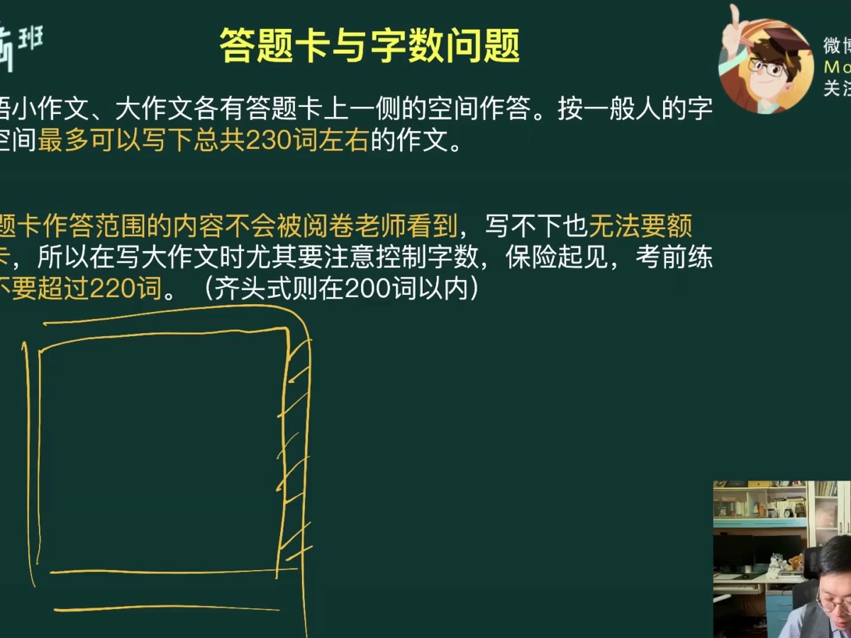 考研英语作文答题卡书写以及涂改问题