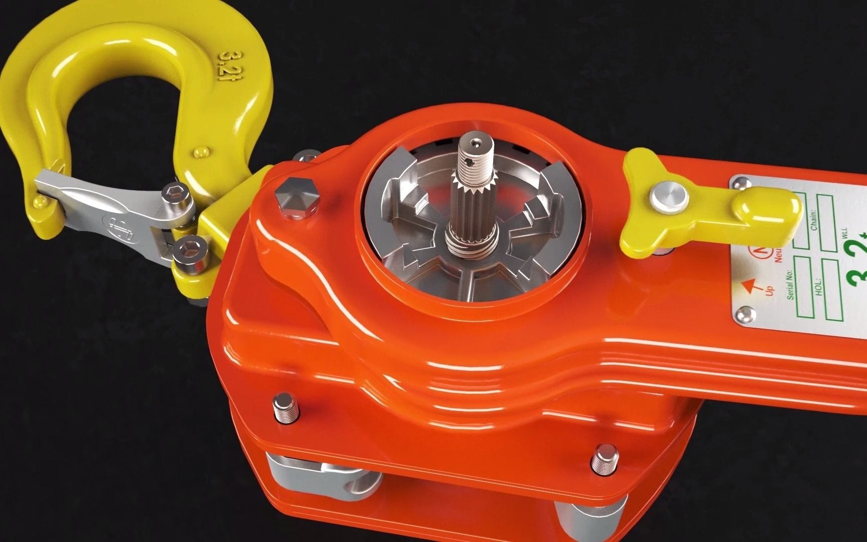 【油管搬运】手动葫芦(倒链)装配动画