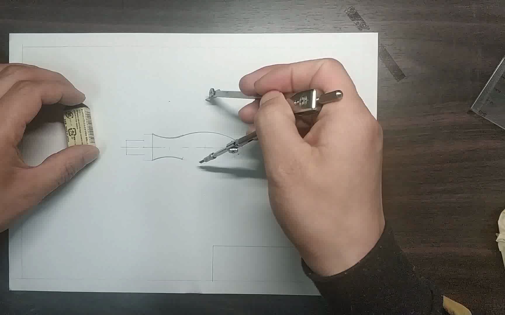 机械制图 手工绘图 手柄图