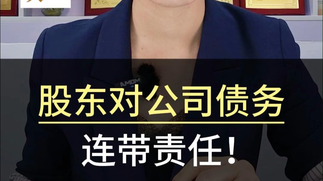 股东对公司债务连带责任!