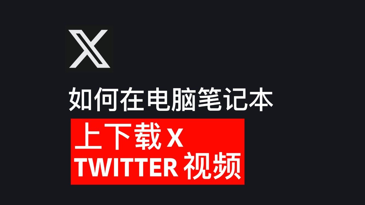 如何在电脑笔记本上下载 X Twitter 视频