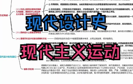 现代设计史--现代主义运动