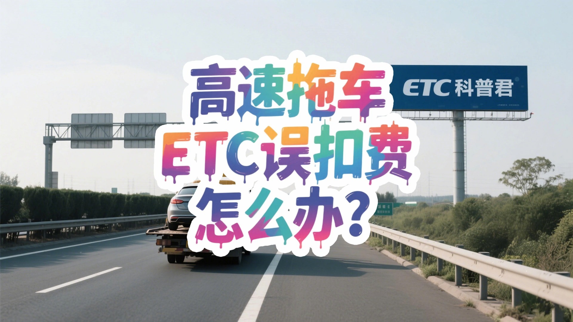 ETC科普君:拖车被误扣ETC高速费?3招维权拿回钱