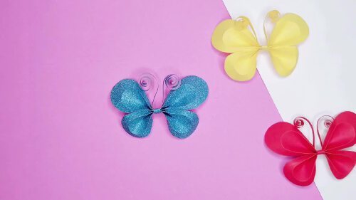 超漂亮简单的3D立体蝴蝶折纸教程
