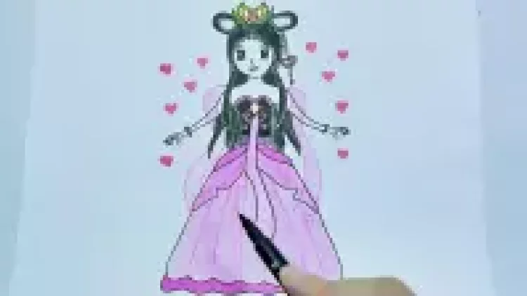 叶罗丽精灵梦的罗丽简笔画, 步骤简单好画, 儿童简笔画教程视频