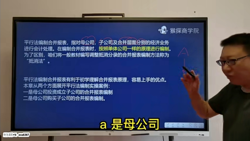 合并报表落地实操-平行法母公司成立子公司的合并报表编制#财务报表...