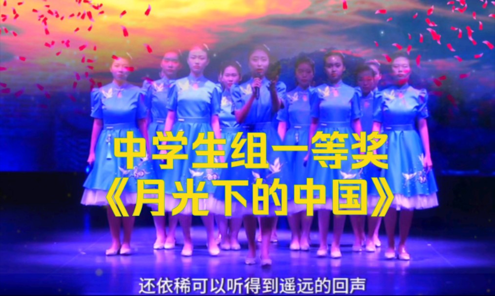 中学生组一等奖朗诵,月光下的中国,有完整版