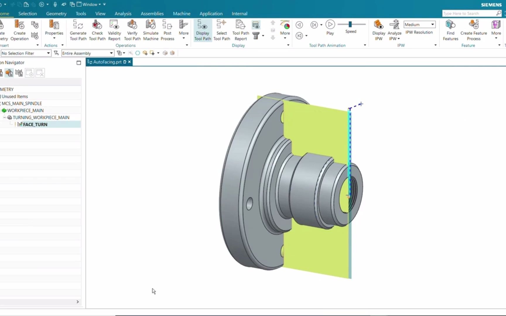 Siemens NX2212 CAM -- 自动车端面工序