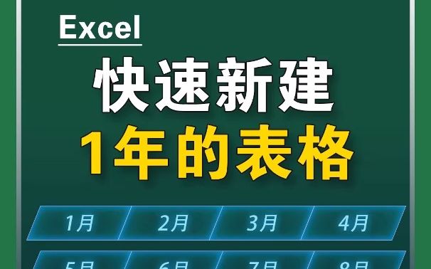 快速建立一年的表格,你能有多快?