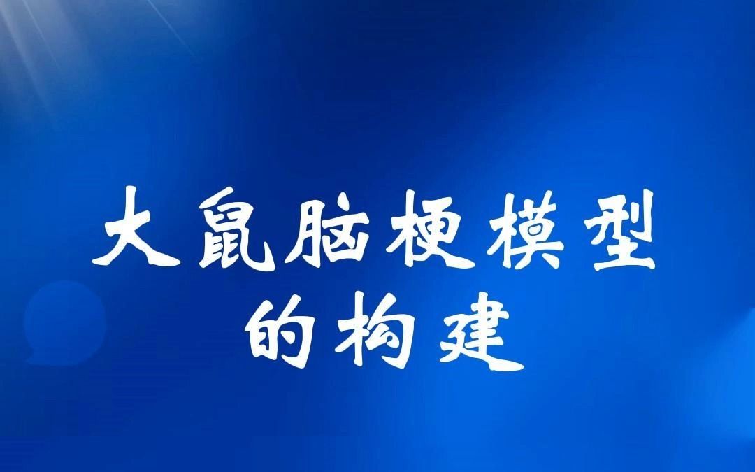 【生物医学实验室日常】大鼠线栓法局灶脑缺血造模技巧分享,目前脑...