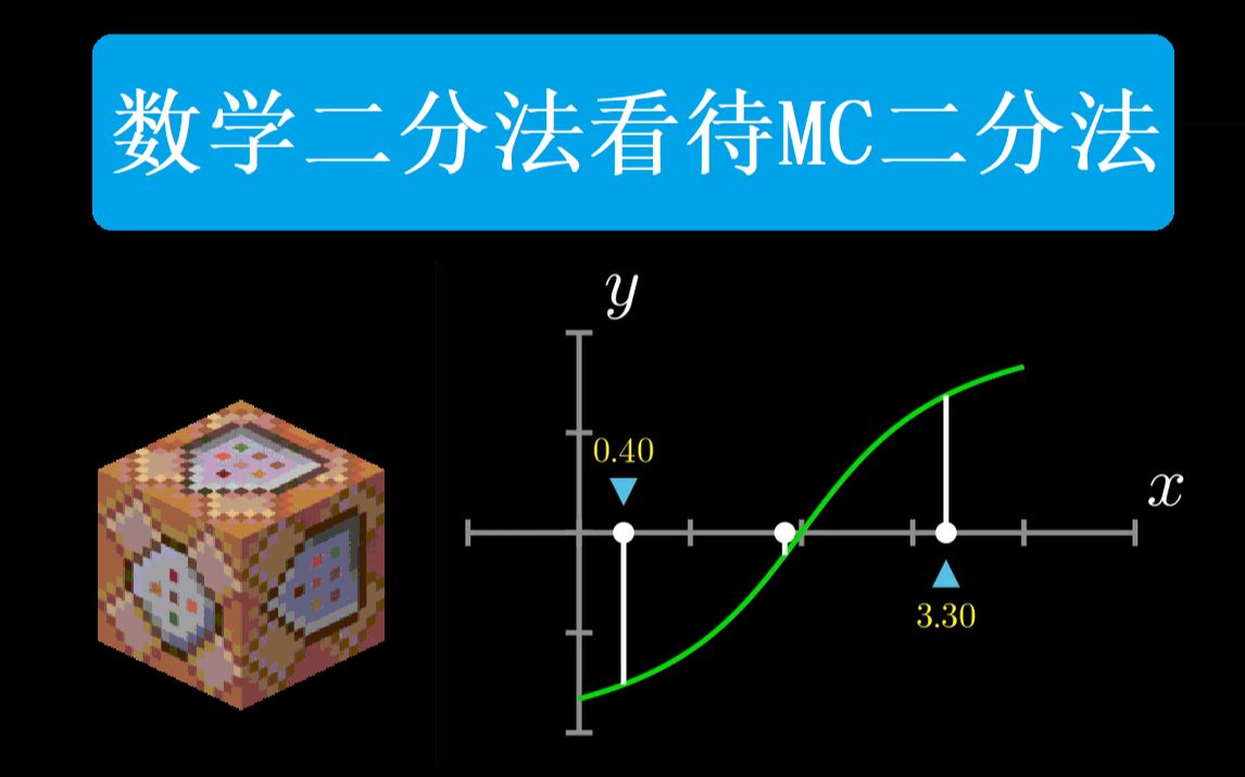【我的世界命令】运用数学二分法重新看待MC二分法