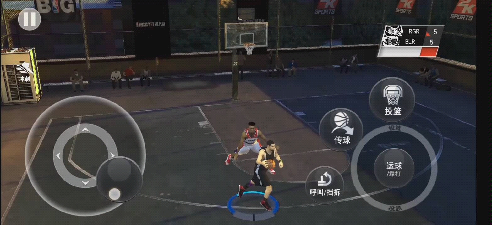2k20手游简单的一步过人技巧。