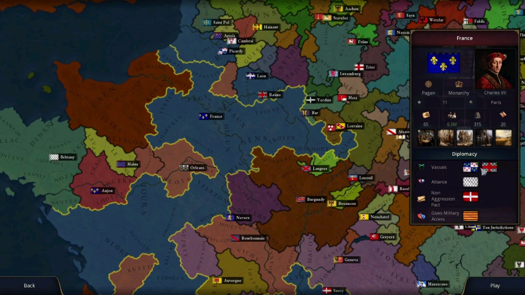 【Age of history3】1440年剧本的全局展示