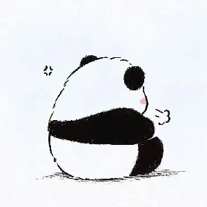 毛笔画熊猫 
