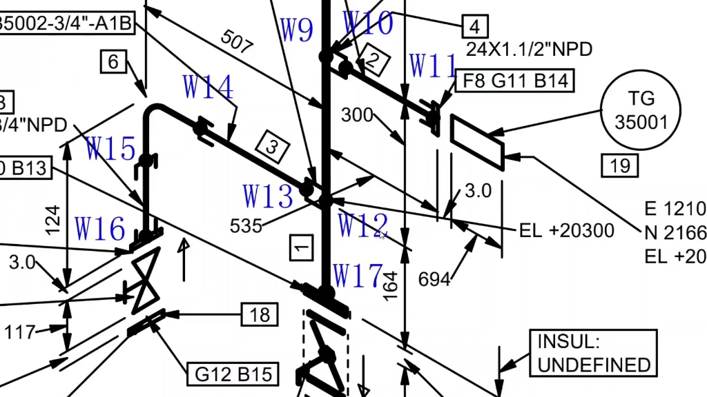 管工李辰讲解管道单线图轴测图