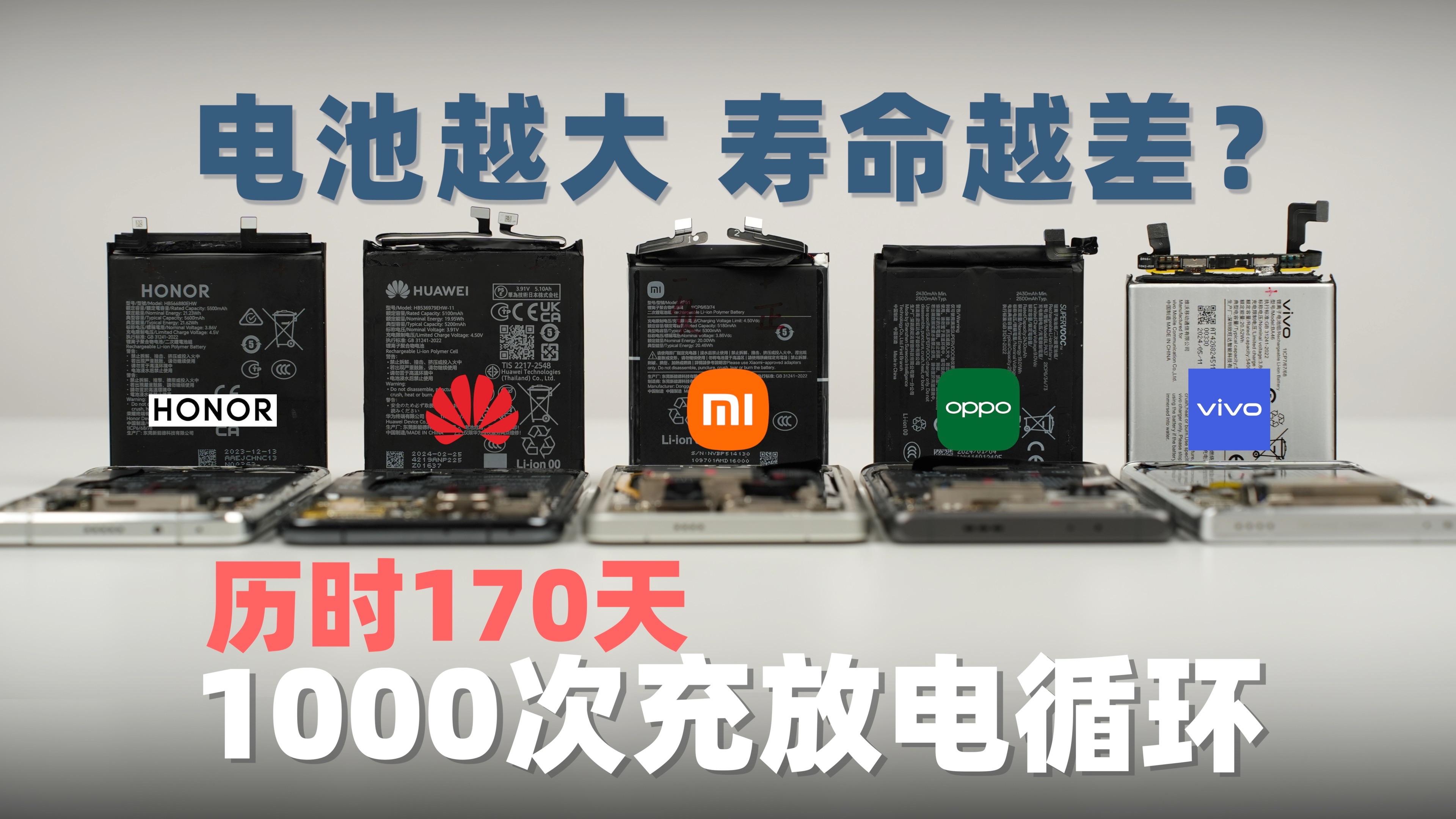 电池越大寿命越差?历时170天!5大品牌顶级旗舰1000次充放电循环 ...