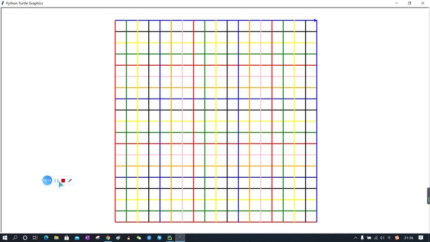 利用Python绘制棋盘#程序代码